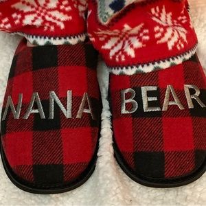 BeBe’s World | Shoes | Nana Bear Xlarge Plaid Slippers New In Bag ...